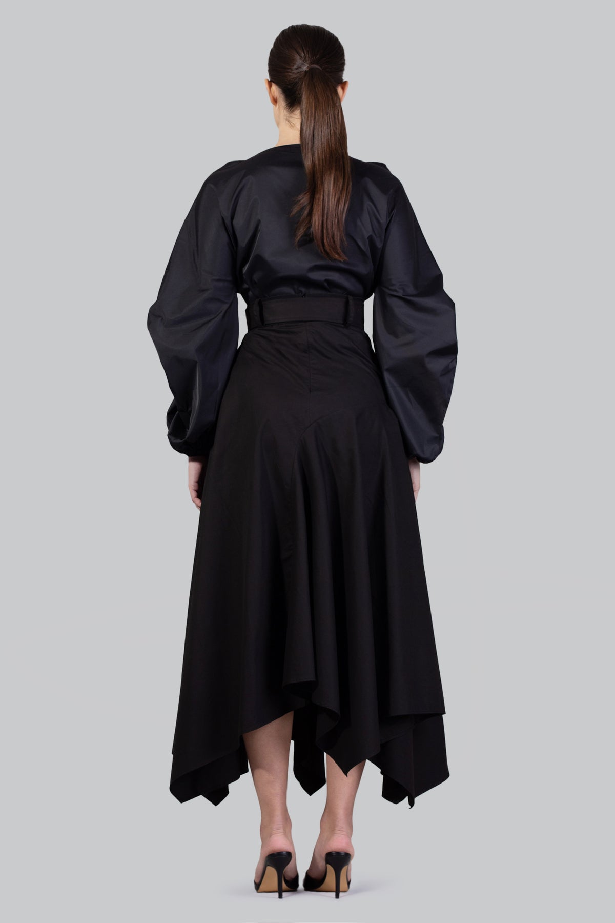 The Marlo Skirt in Black Cotton | Meem Label