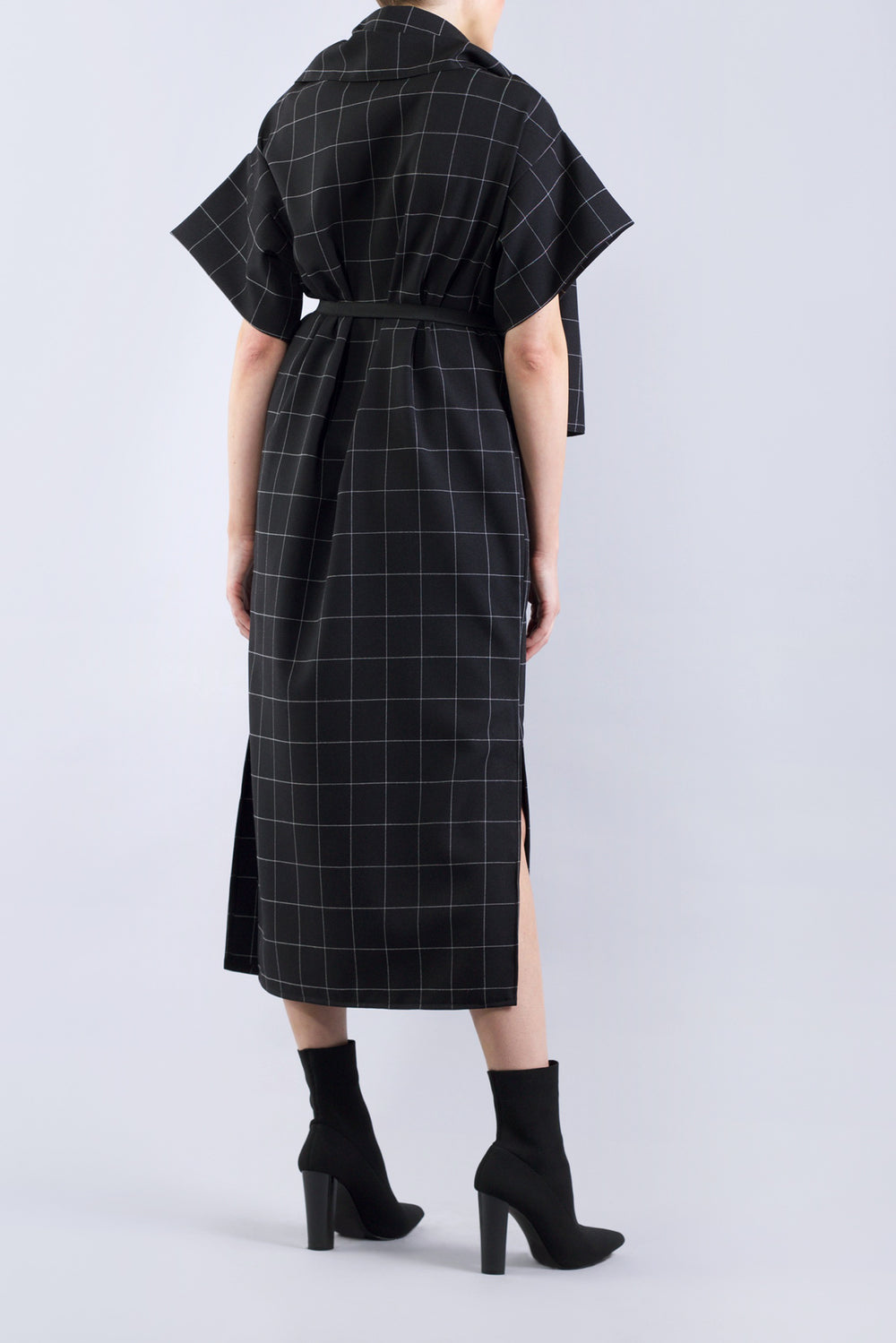Dexter Black Grid Dress | Meem Label