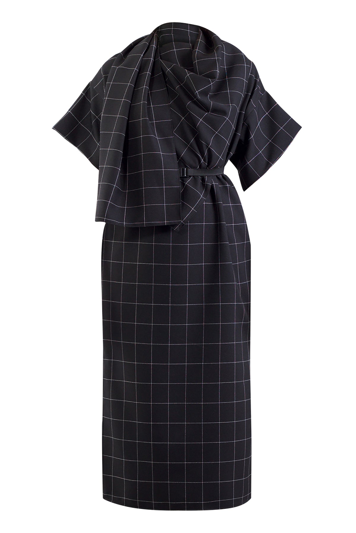 Dexter Black Grid Dress | Meem Label