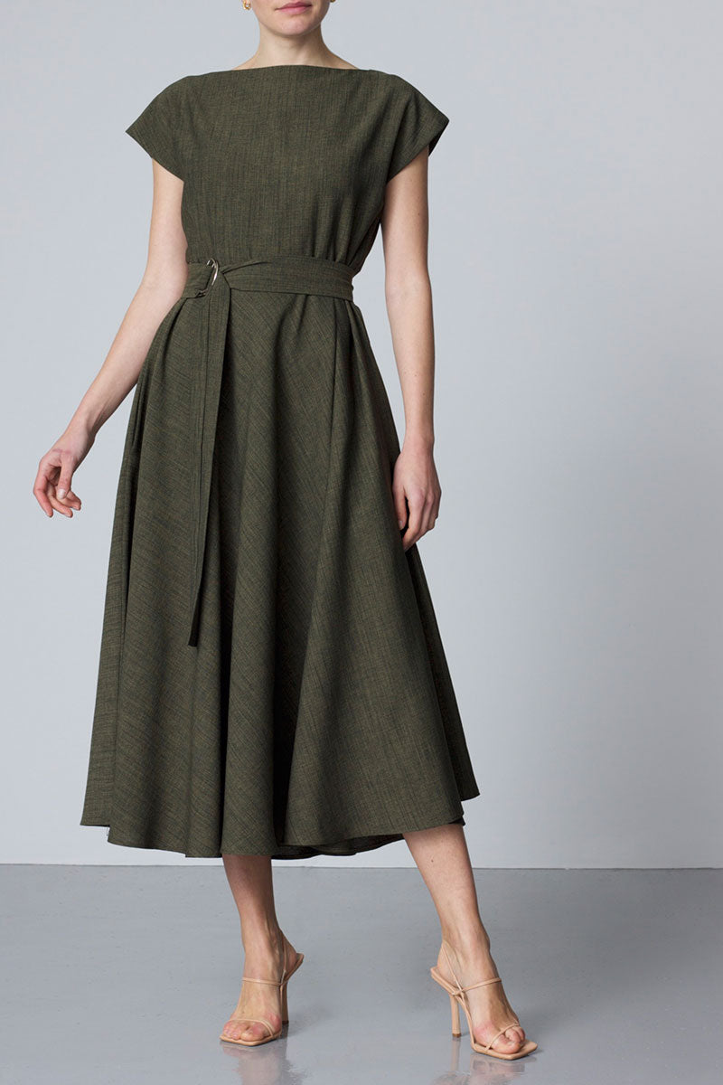 Stine Green Midi Dress | Meem Label