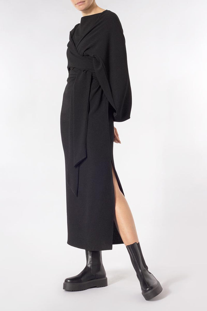 The Riley Wrap Dress In Black | Meem Label
