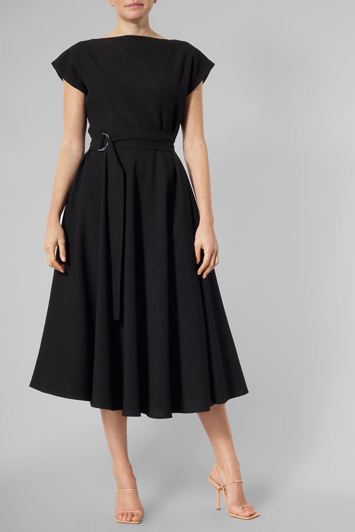 Stine Black Midi Dress | Meem Label
