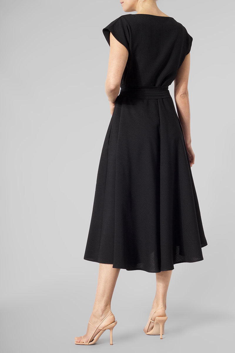 Stine Black Midi Dress | Meem Label