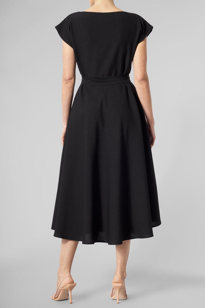 Stine Black Midi Dress | Meem Label